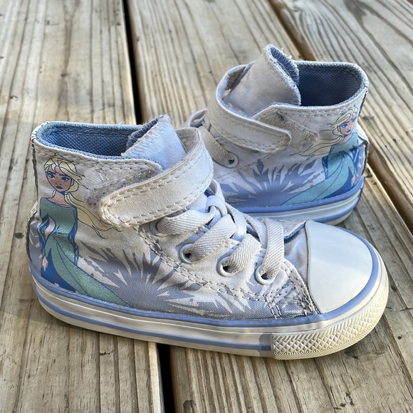 Disney | Shoes | Converse Chuck Taylor Frozen Elsa Toddler Hitop ...